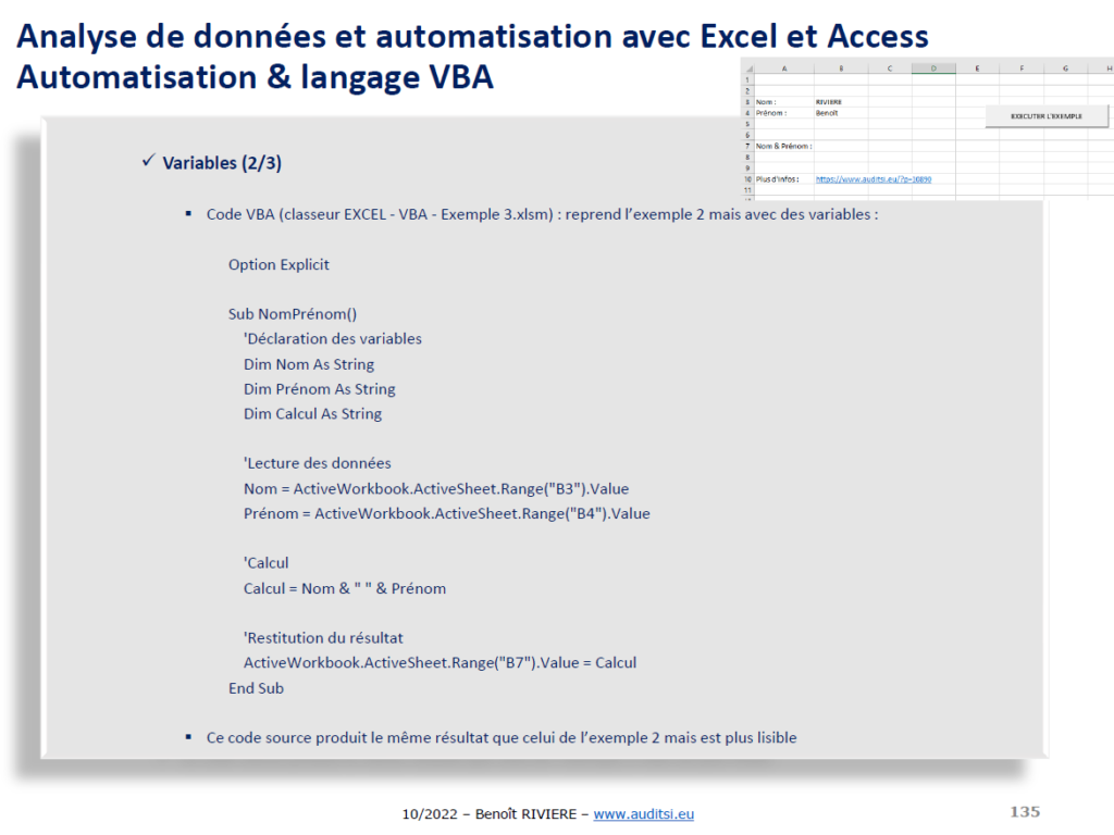 Analyse de données et automatisation avec Excel et Access (5ème volet) – Audit & Systèmes d ...
