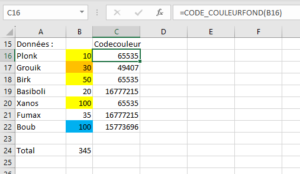 Excel : effectuer des calculs conditionnels en fonction de la couleur des cellules – Audit ...